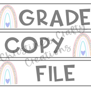 BOHO Drawer Labels L Editable - Etsy