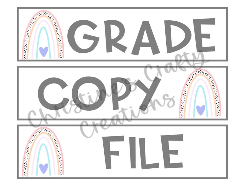 BOHO Drawer Labels L Editable - Etsy