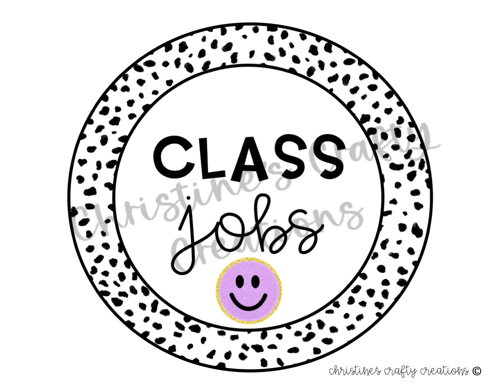 Groovy Leopard and Dalmatian Class Jobs L Editable - Etsy