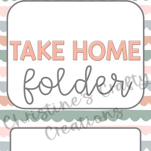 BOHO Student Folder Covers L Editable - Etsy