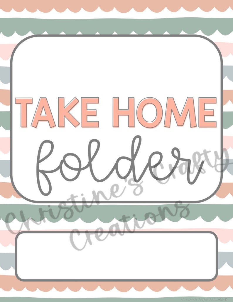 BOHO Student Folder Covers L Editable - Etsy