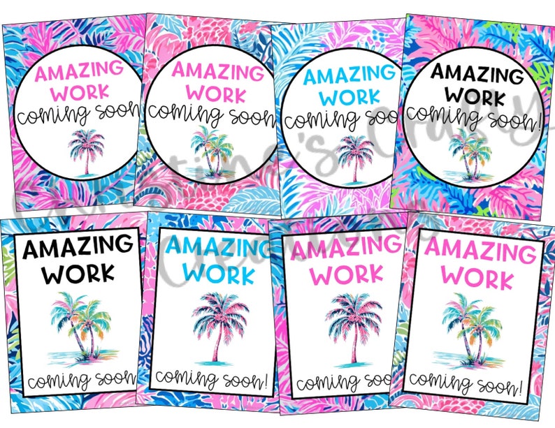 Preppy and Preppy Amazing Work Coming Soon Posters - Etsy