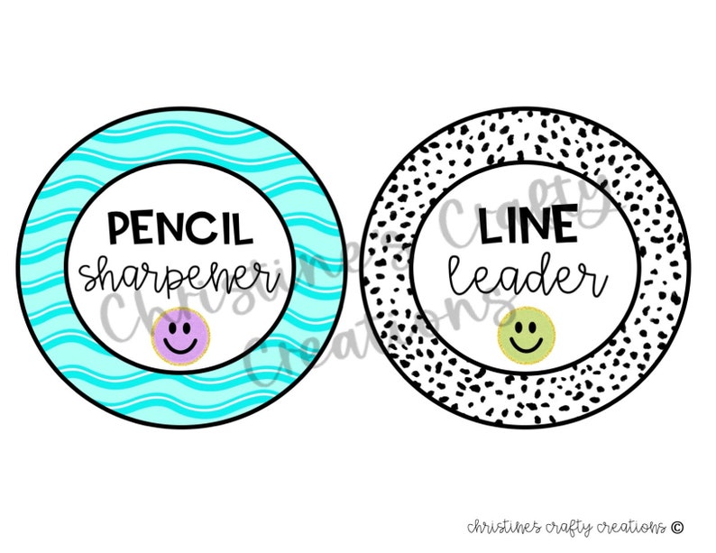 Groovy Leopard and Dalmatian Class Jobs L Editable - Etsy