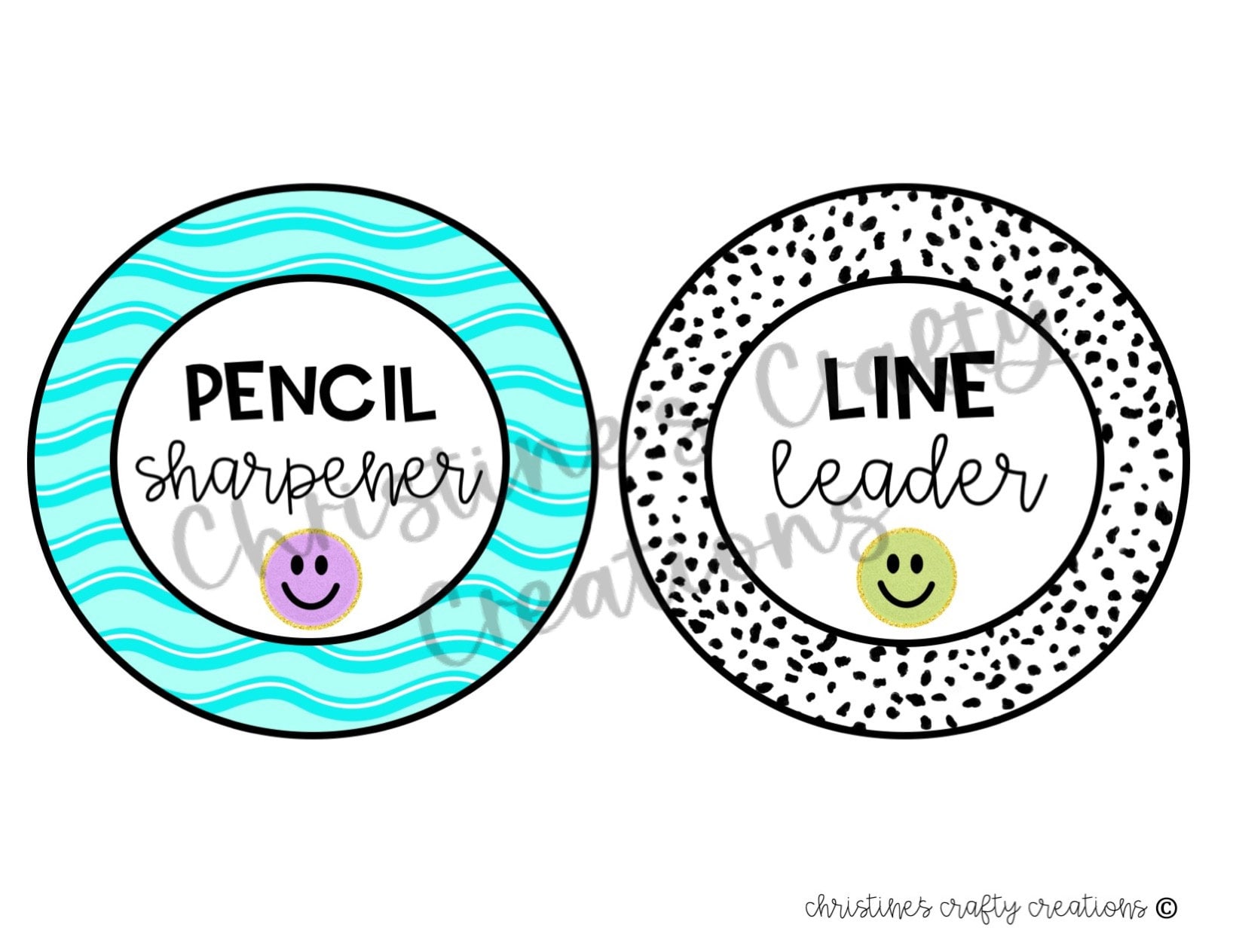 Groovy Leopard and Dalmatian Class Jobs L Editable - Etsy