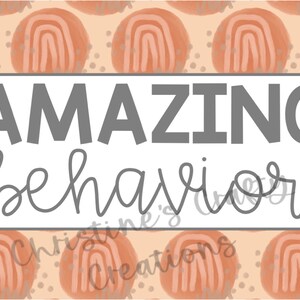 Rustic Boho Behavior Chart L Editable Clip Chart - Etsy