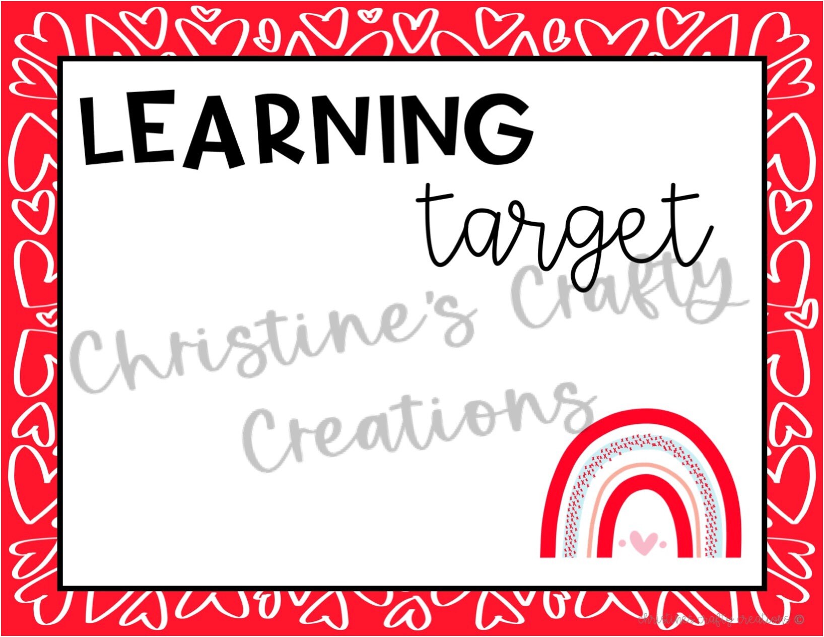 Valentine's Day Learning Targets Posters L Editable - Etsy