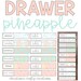 Pineapple 10 Drawer Labels L Editable - Etsy