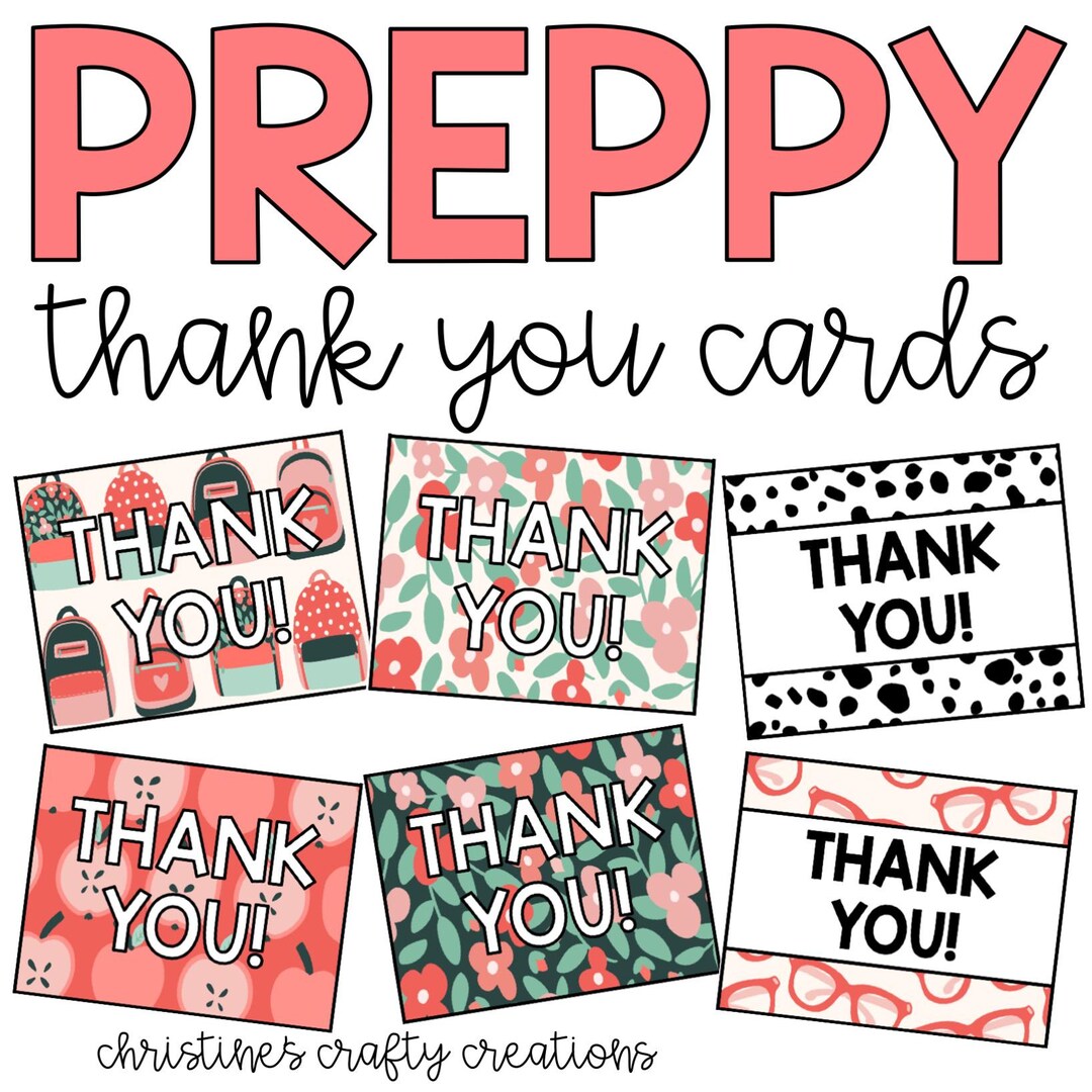 Preppy Dalmatian Thank You Cards - Etsy
