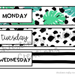 Tropical Leaves 10 Drawer Labels L Editable - Etsy