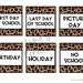 Groovy Leopard and Dalmatian Calendar Labels L Editable - Etsy