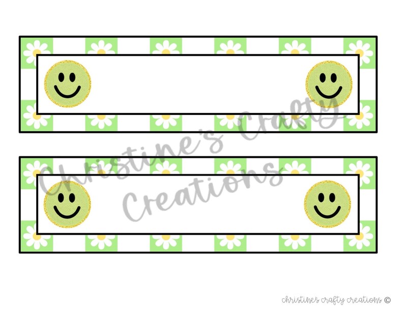 Retro Daisy Learning Targets L Editable - Etsy
