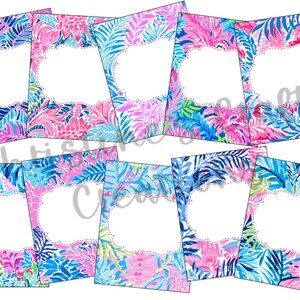 Preppy and Tropical Binder Covers and Spines L Editable - Etsy