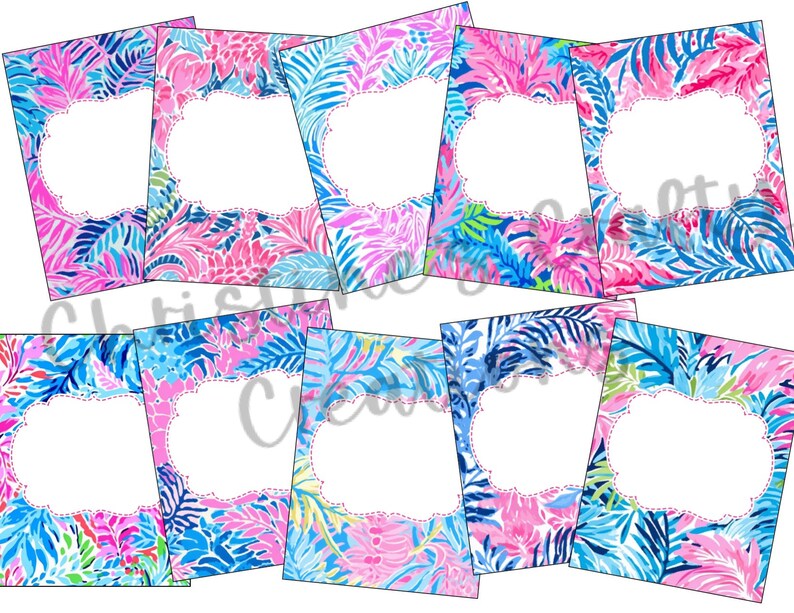 Preppy and Tropical Binder Covers and Spines L Editable - Etsy