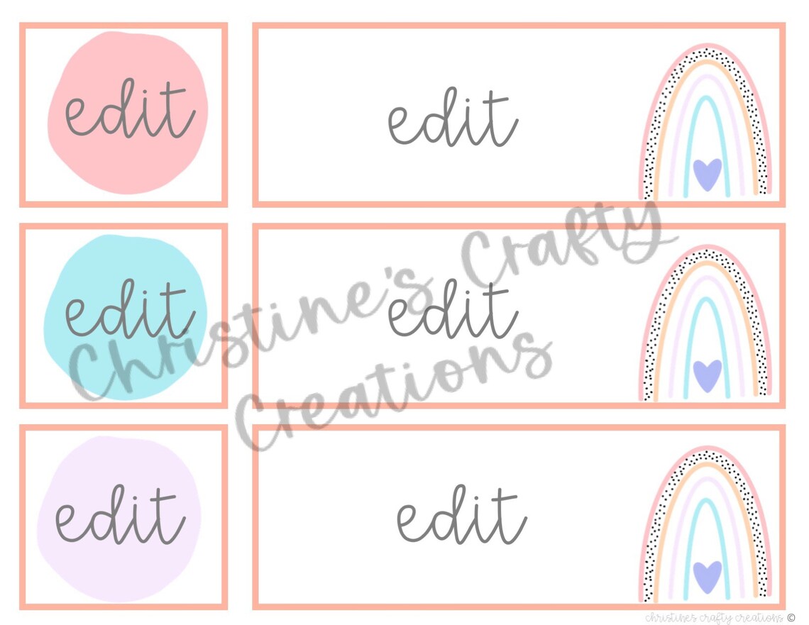 BOHO Daily Schedule L Editable - Etsy
