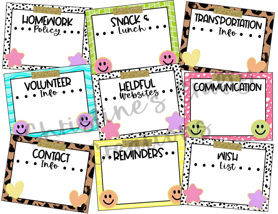 Groovy Leopard and Dalmatian Meet the Teacher Powerpoint L Editable - Etsy