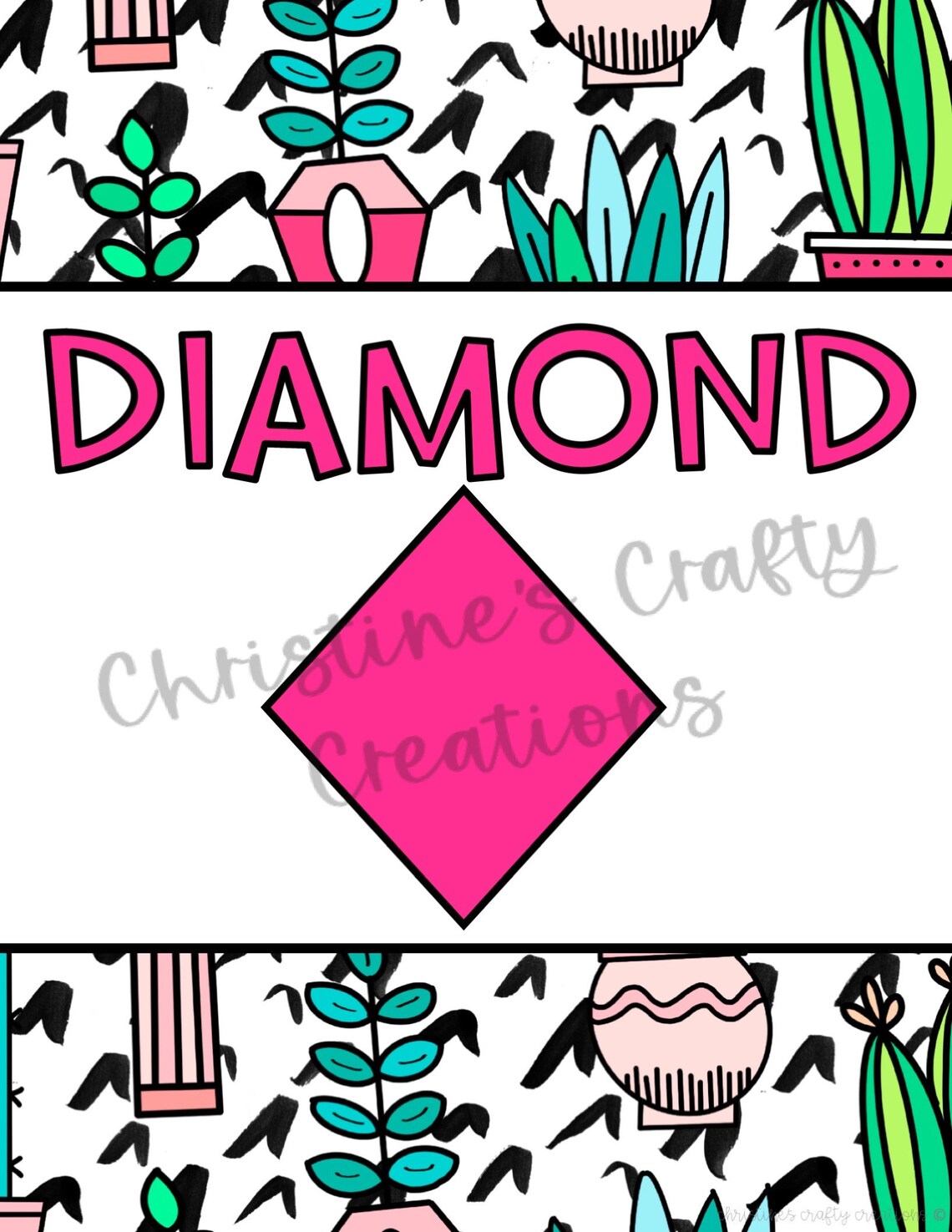 Cactus 2D Shape Posters - Etsy