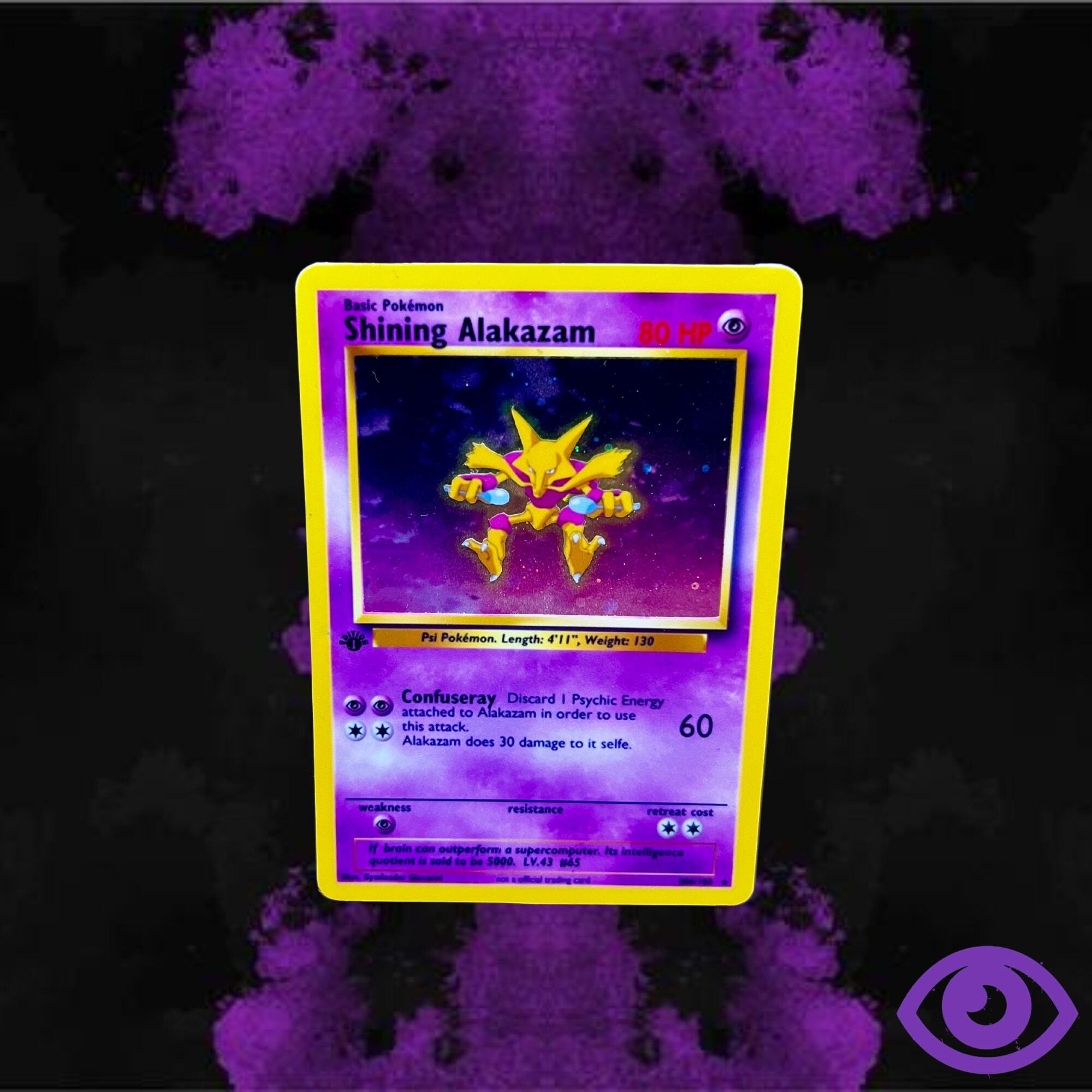 Pokemon Shining Alakazam Holo Pokemon Card Custom Card Proxy - Etsy
