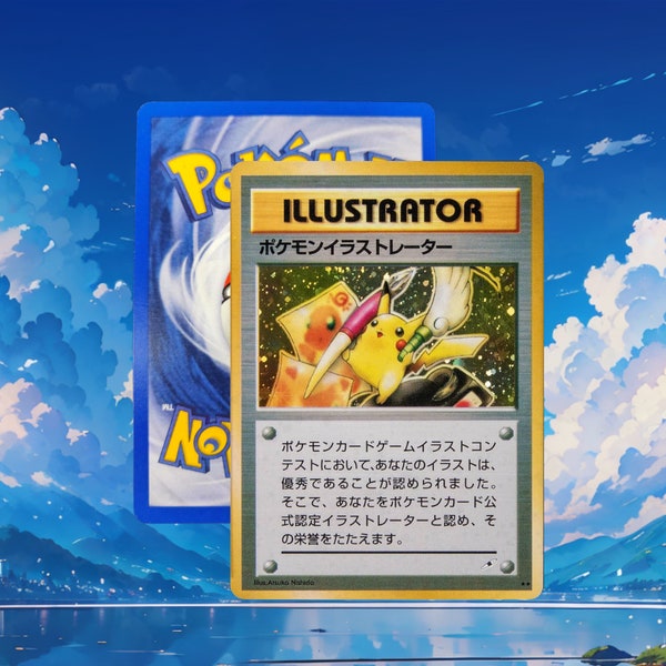 Pikachu Illustrator Proxy Card Etsy