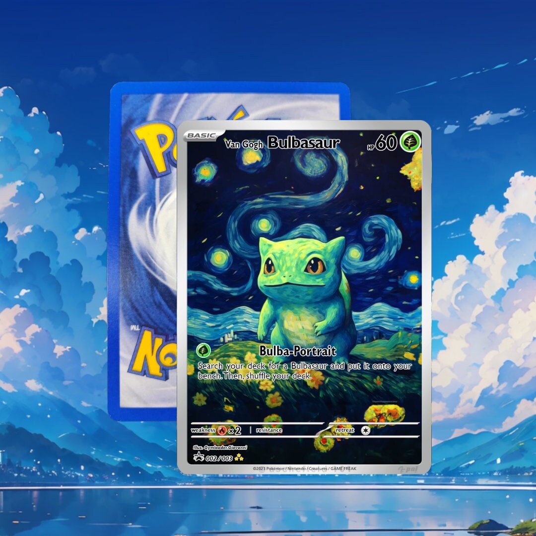 BULBASAUR X Van Gogh Holo CARD CUSTOM Card Proxy Orica - Etsy