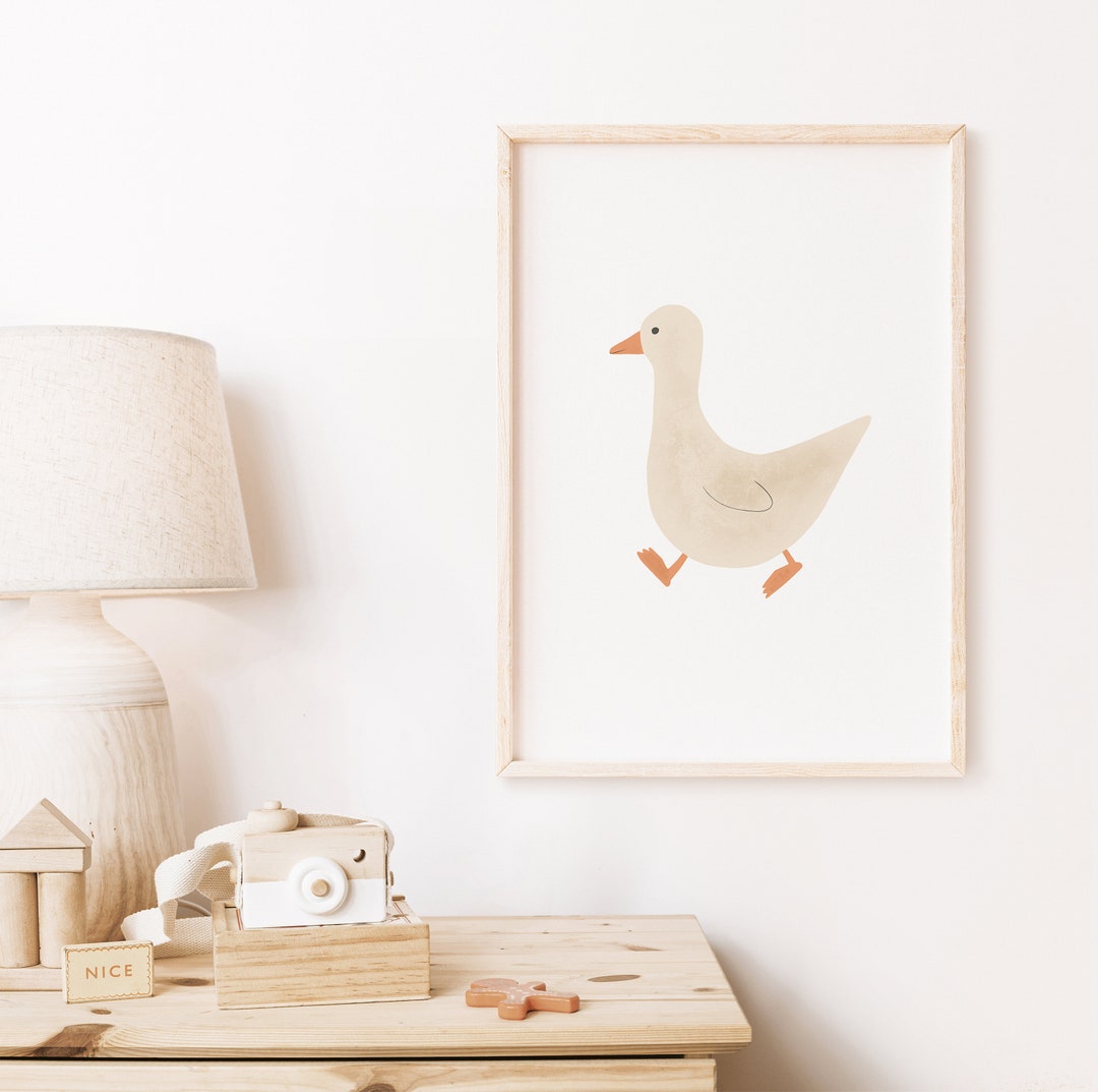 GOOSE / Farm Animal / Neutral Colors / Nursery Print / Poster and ...