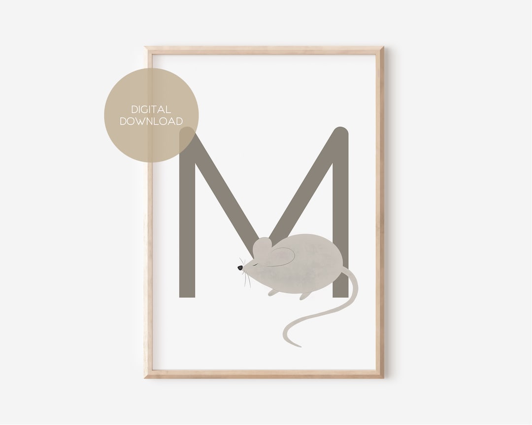 M - MOUSE / English, German / ABC, Alphabet, Letter, Animal, Name ...