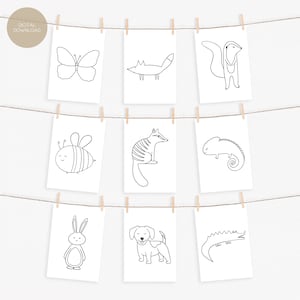 50 Animals – Printable Coloring Pages for Kids – Coloring Book for ...