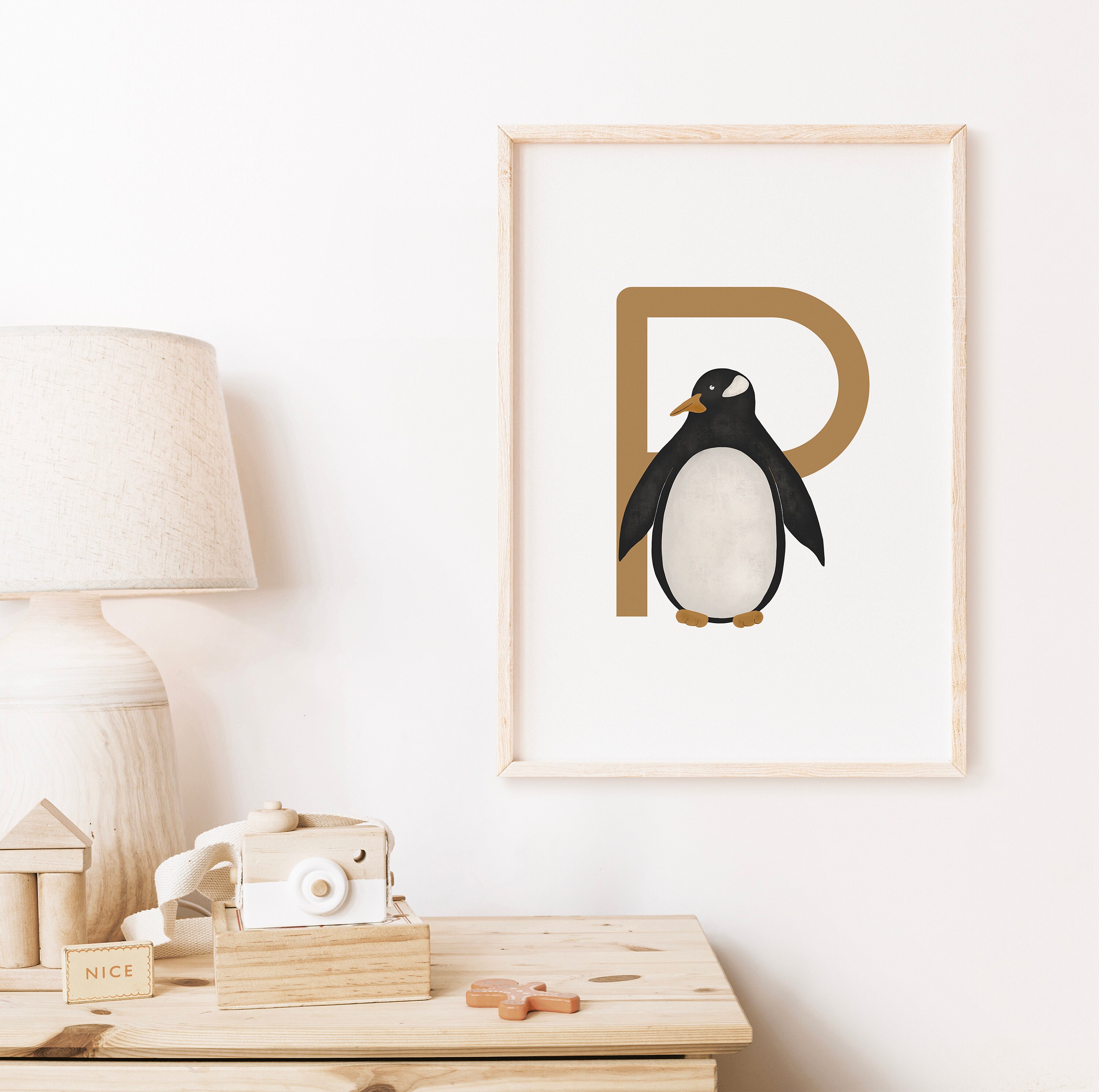 P PINGUIN / English, German / ABC, Alphabet, Letter, Animal, Name ...