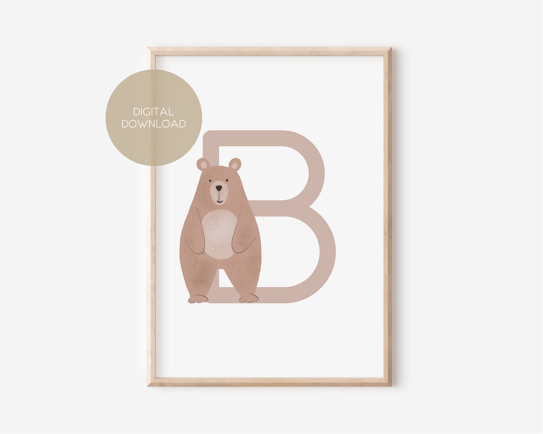 B - BÄR / English, German / ABC, Alphabet, Letter, Animal, Name ...