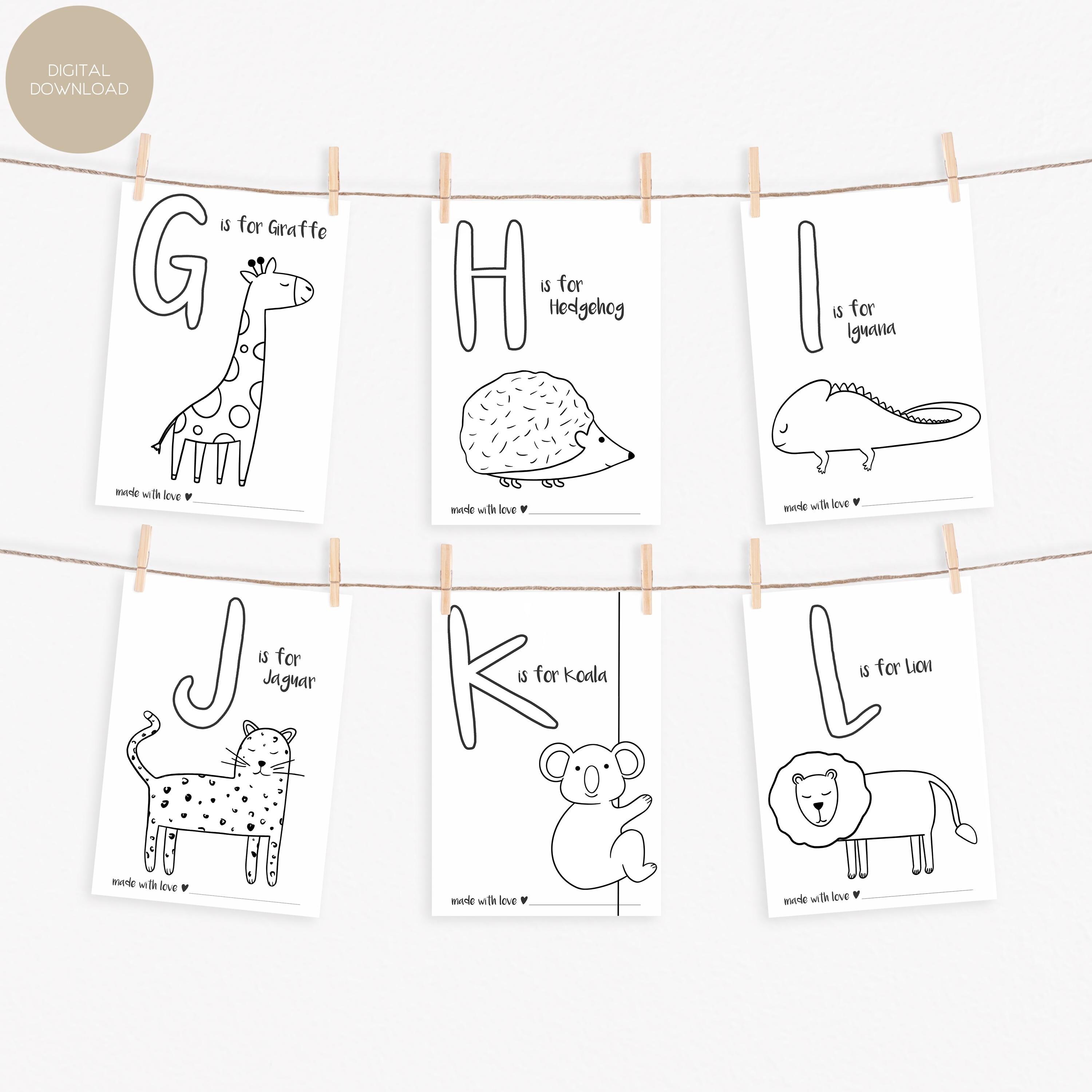 ABC Baby Shower Activity – English – Animal Alphabet – Printable ...