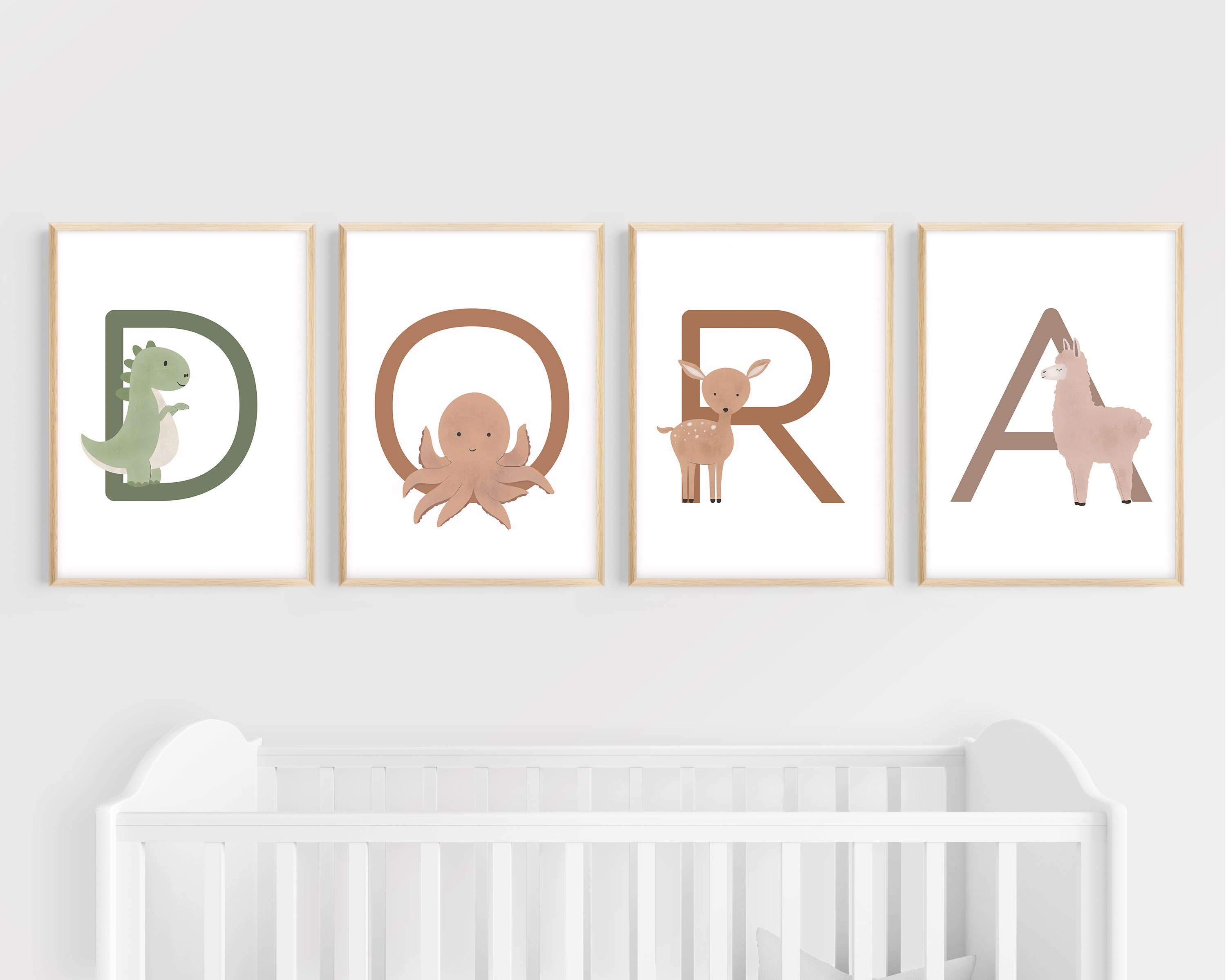 ABC SET / German / A-Z, Letter Poster, Animal Alphabet, Name / Children ...