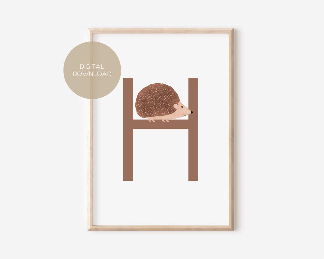 H - HEDGEHOG / English / ABC, Alphabet, Letter, Animal, Name / Nursery ...