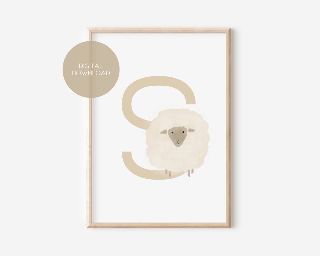 S SHEEP / English, German / ABC, Alphabet, Letter, Animal, Name ...