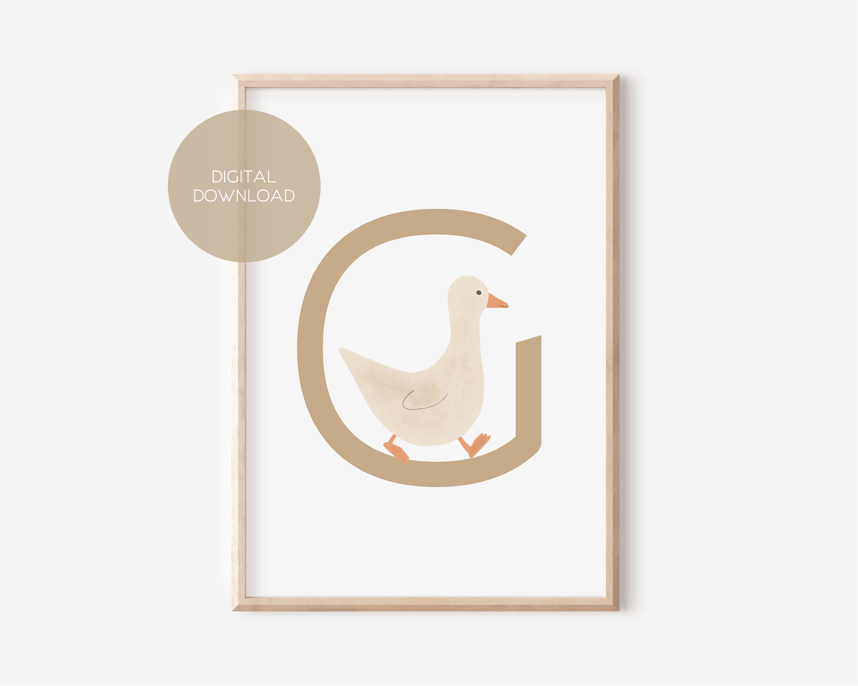 G GANS / English, German / ABC, Alphabet, Letter, Animal, Name ...