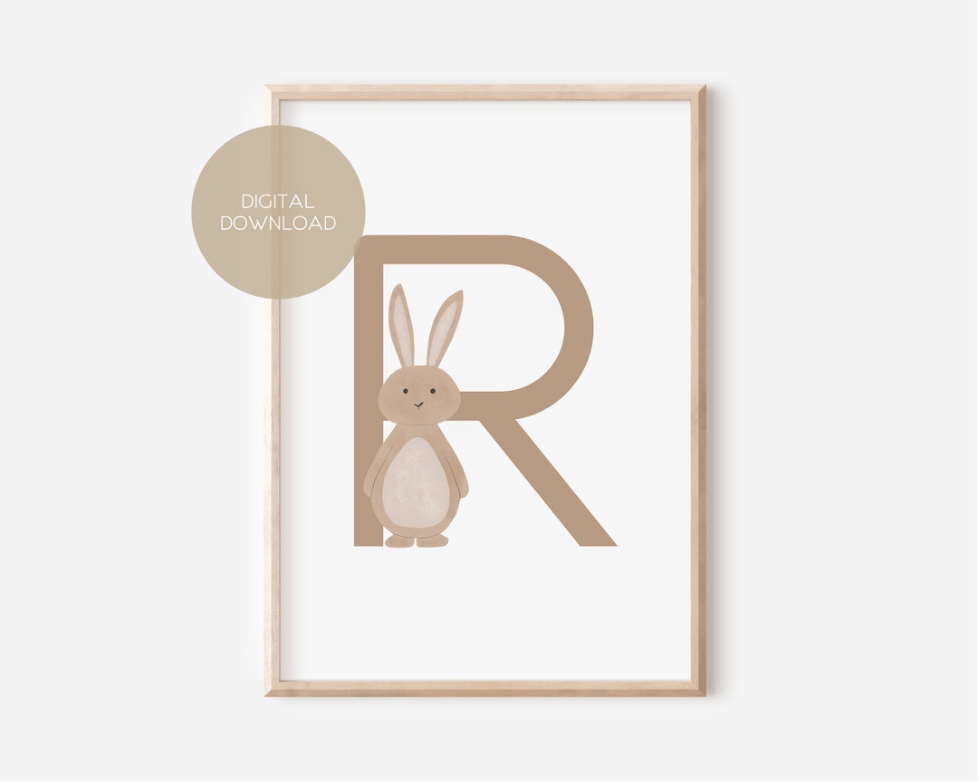 R - RABBIT / English / ABC, Alphabet, Letter, Animal, Name / Nursery ...