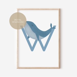 W - WAL / English, German / ABC, Alphabet, Letter, Animal, Name ...