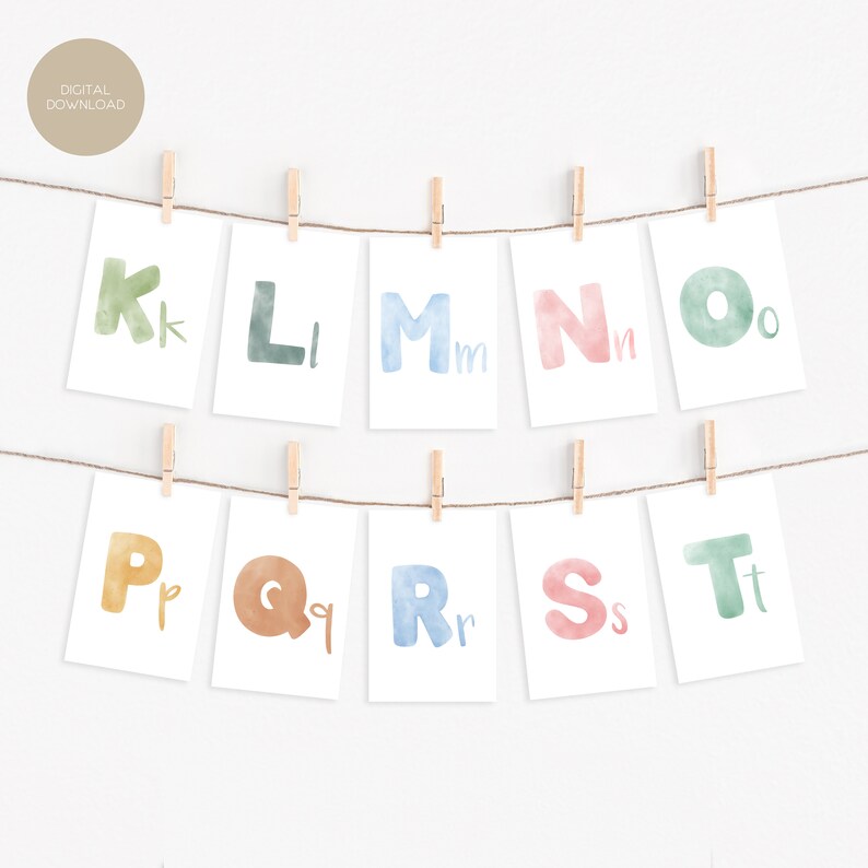 ABC KINDER LERNKARTEN / Buchstaben lernen / Alphabet Karteikarten / A-Z ...