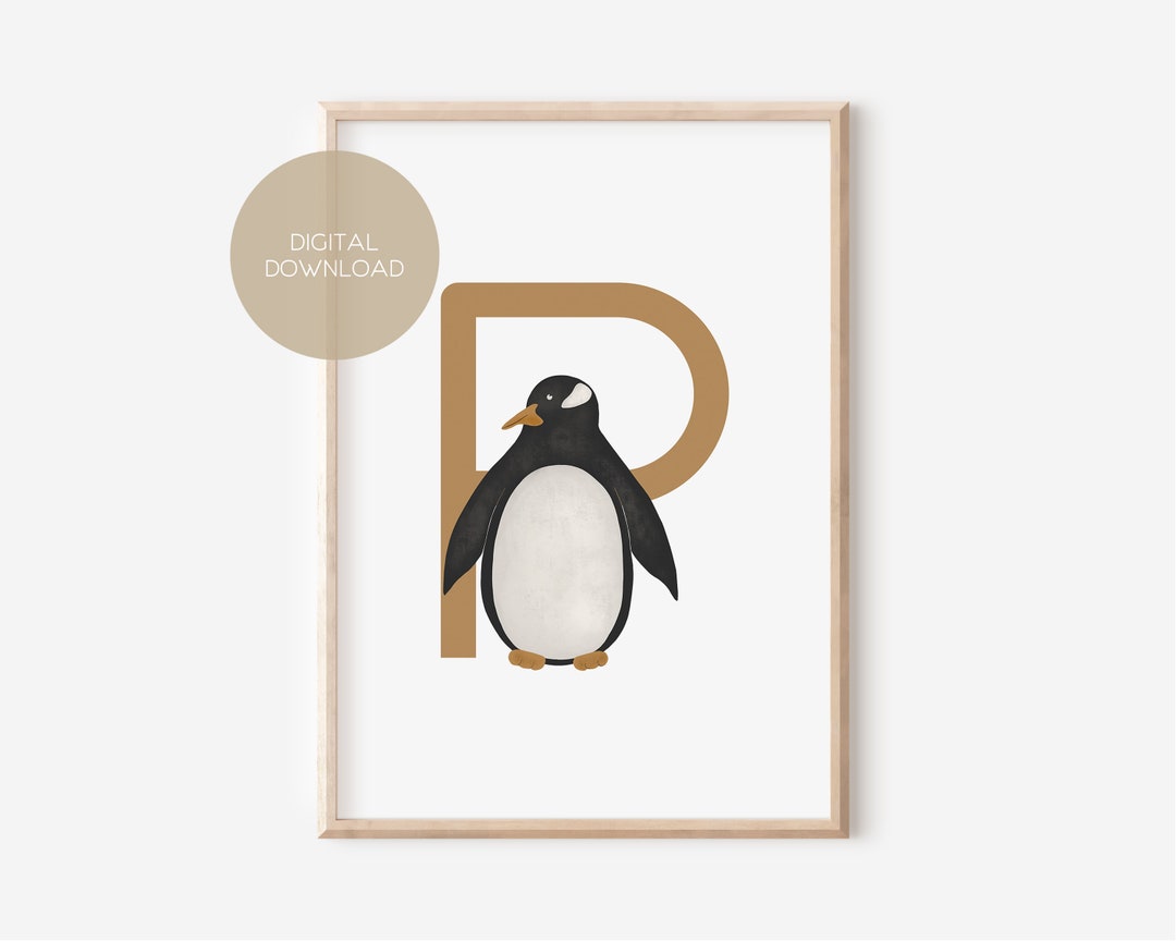 P - PINGUIN / English, German / ABC, Alphabet, Letter, Animal, Name ...