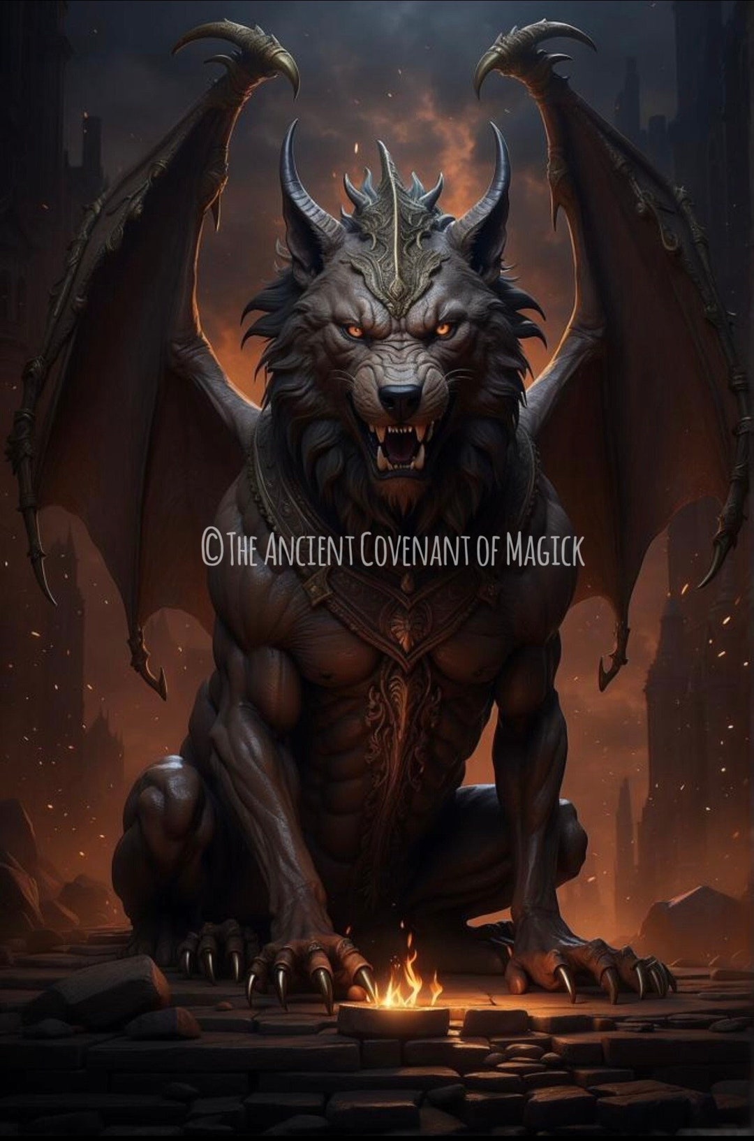 Lucifers Infernal Hellhound Adopt a Companion From Lord Lucifer's Realm - Etsy