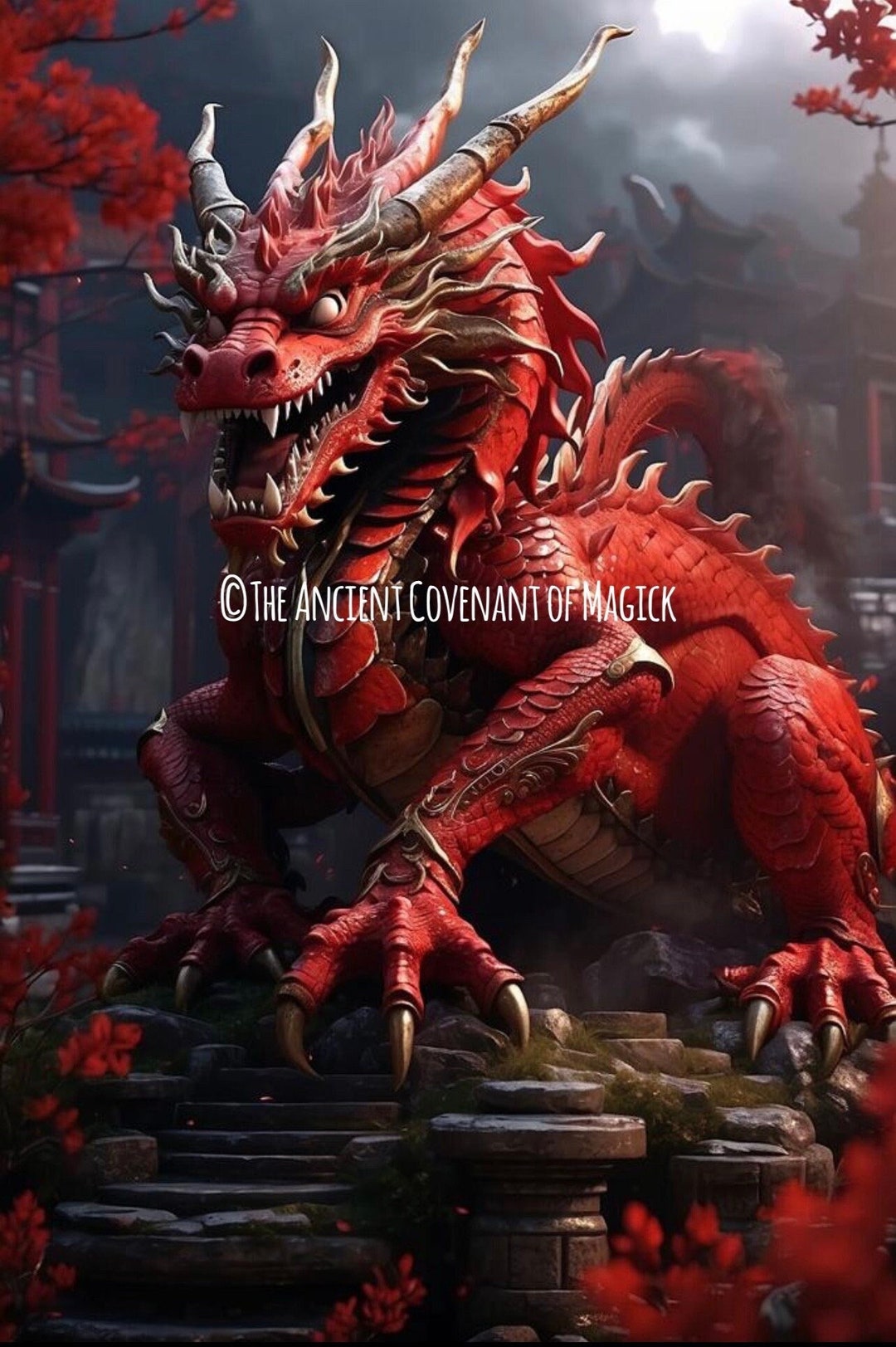Red Chinese Dragon Guardian for Ultimate Warding and Protection - Etsy UK