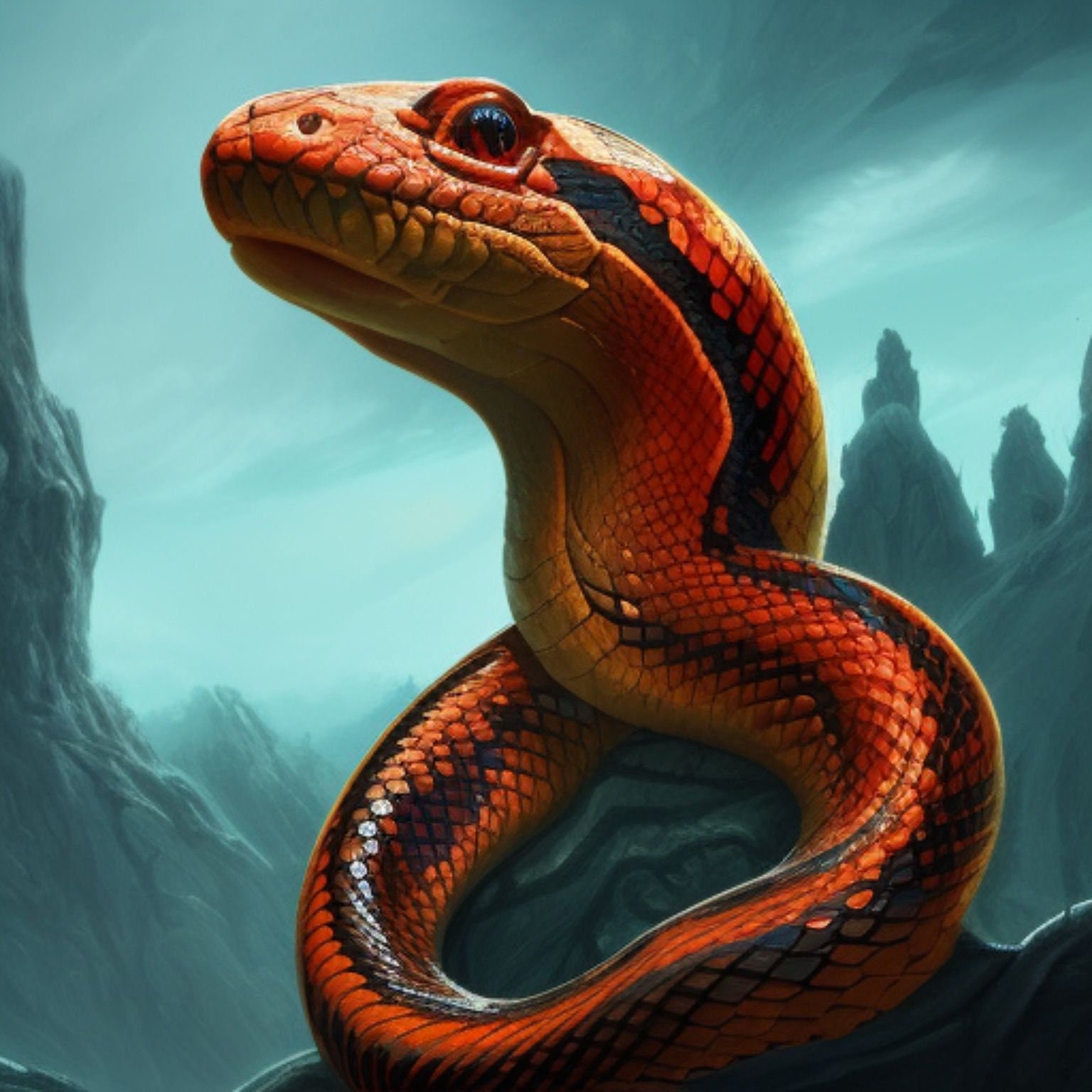 Snake Familiar Elemental Spirit Companion - Etsy UK