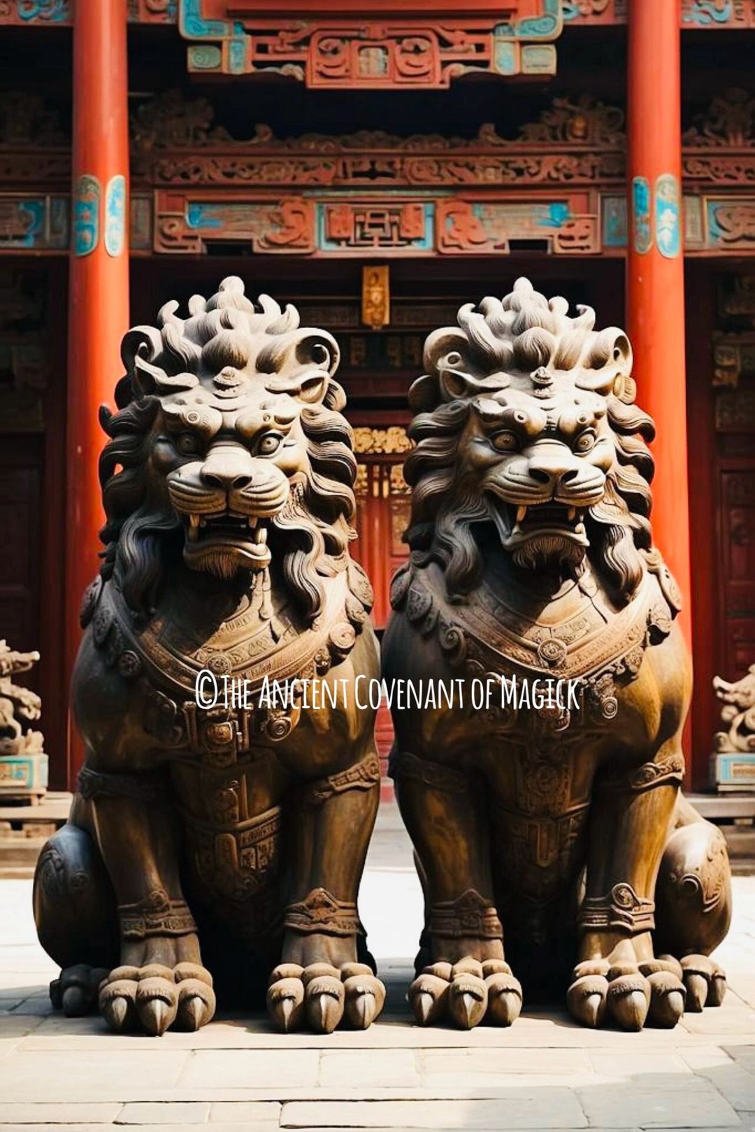 Celestial Guardian Fu Lions Astral Sentinels Warding off Malevolence ...