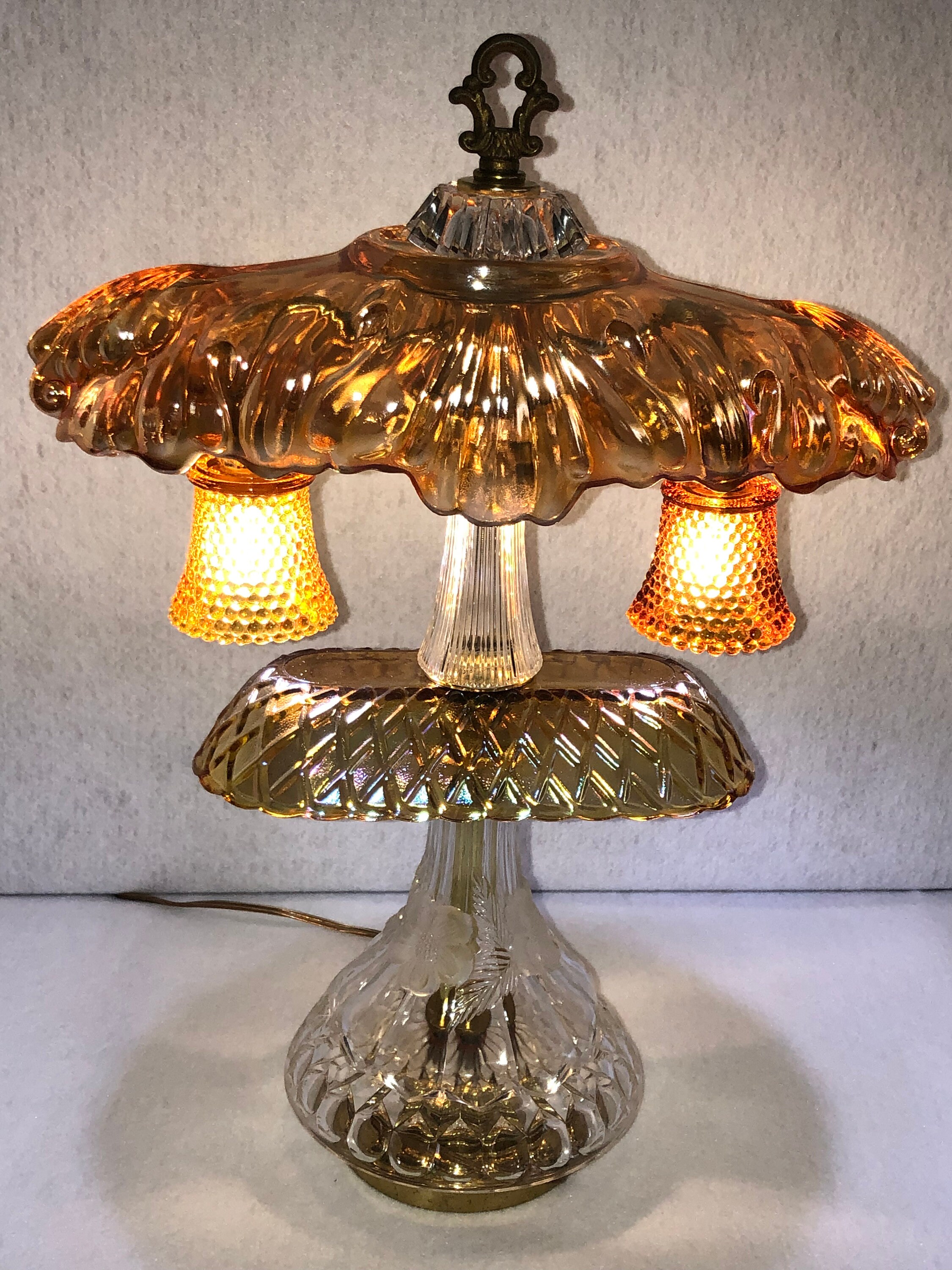 Golden Crescent Lamp - Etsy