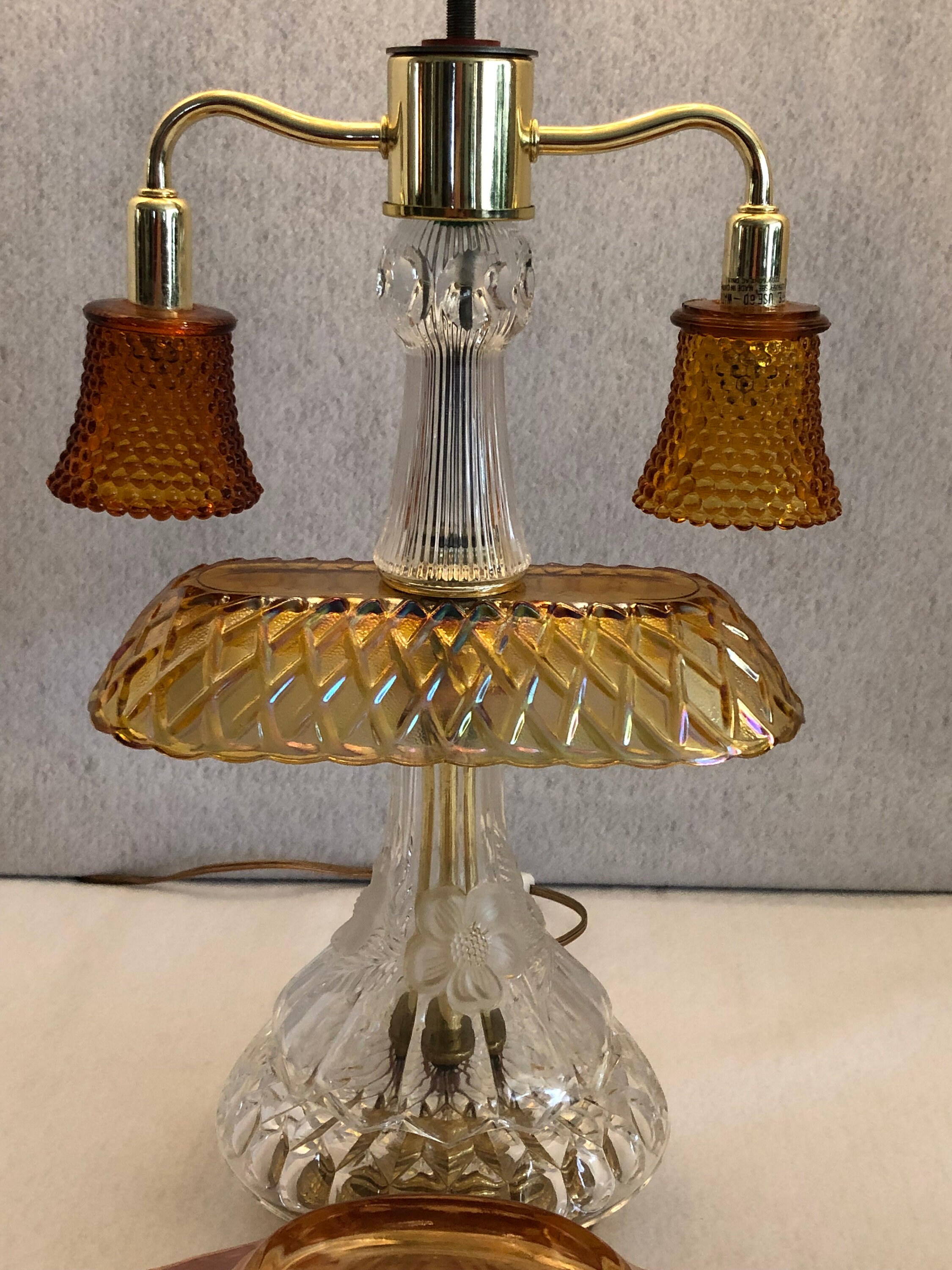 Golden Crescent Lamp - Etsy