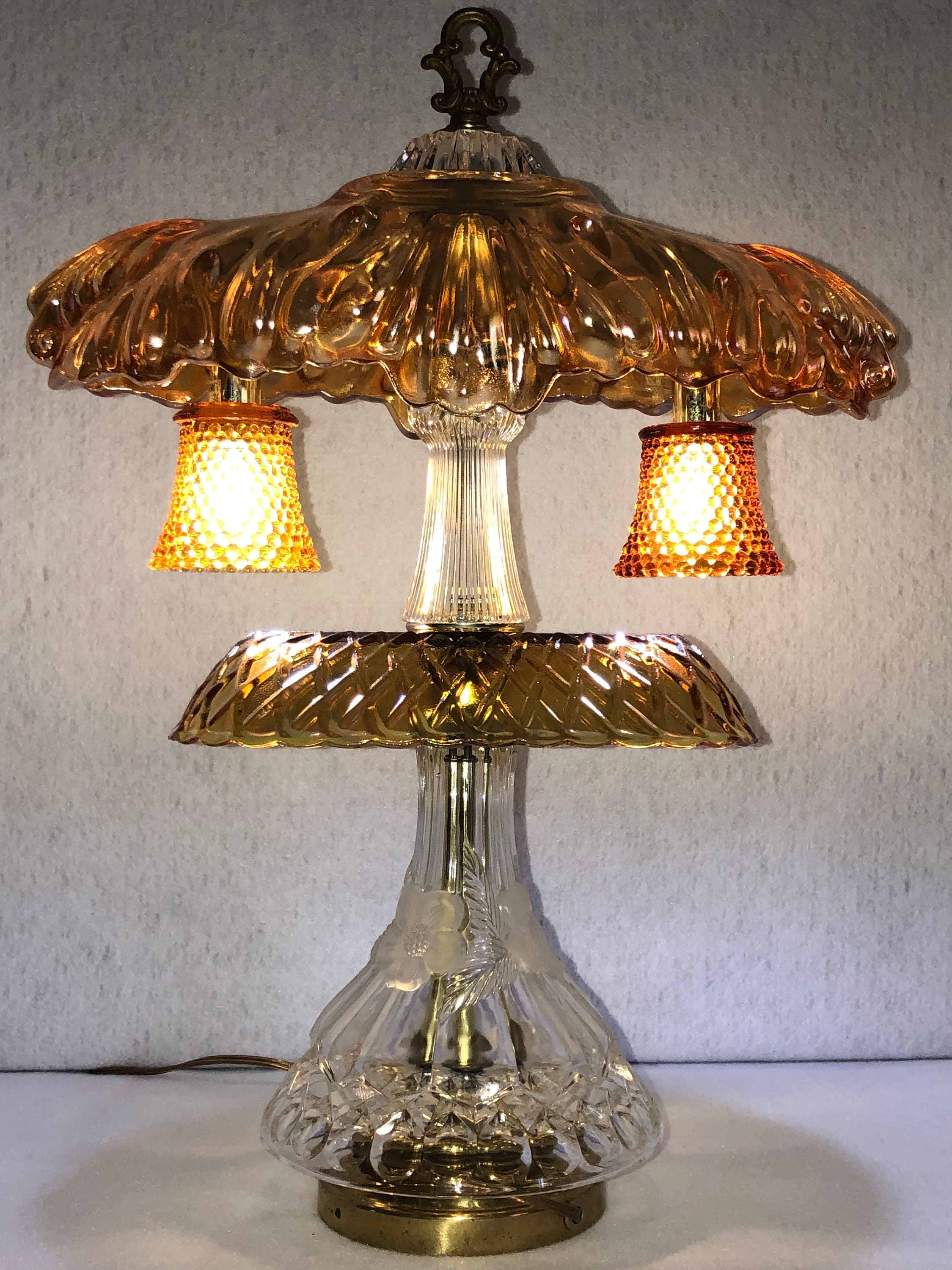 Golden Crescent Lamp - Etsy