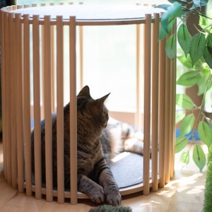 Round Cat House, Modern Cat House, Modern Cat Furniture, Cat Climbing ...