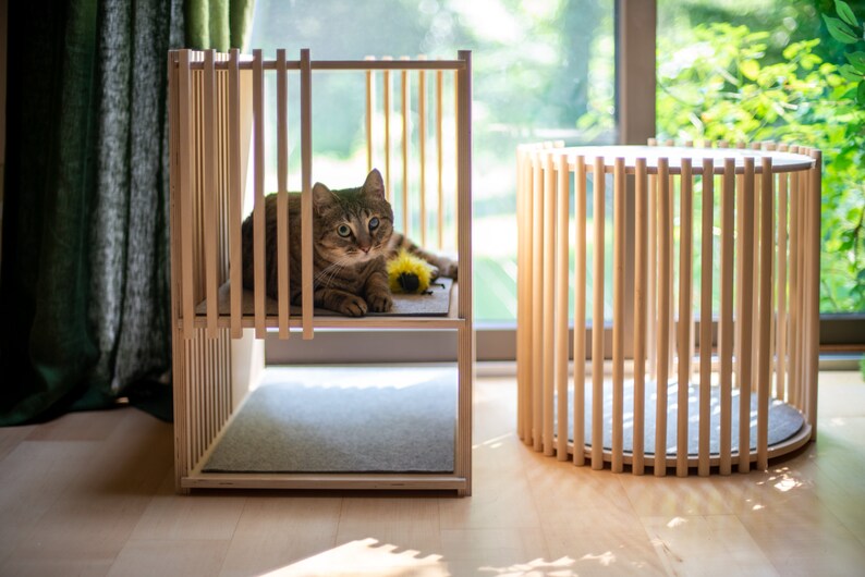 Round Cat House Modern Cat House Modern Cat Furniture Cat - Etsy