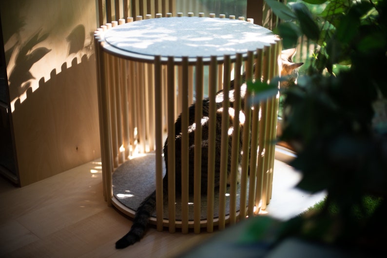 Round Cat House Modern Cat House Modern Cat Furniture Cat - Etsy