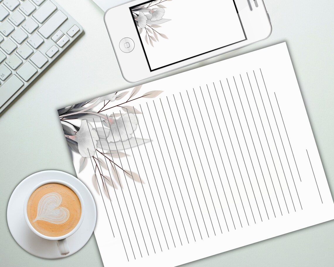 Stationery Paper Printable | Digital | Writing Paper | Lined/unlined ...