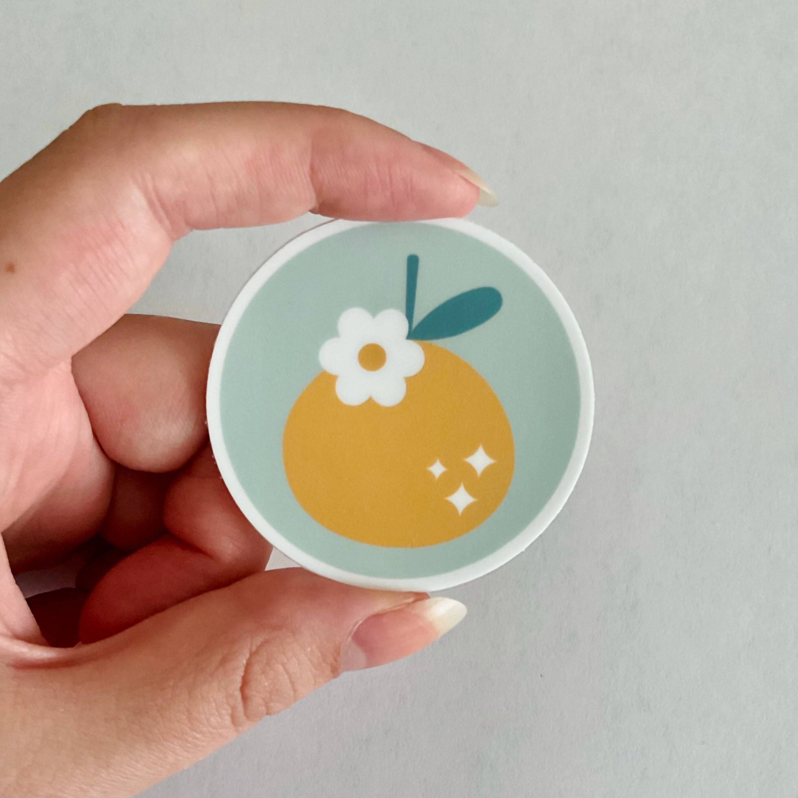 Sugared Orange Shop Logo Sticker Cute Minimalist Die Cut Vinyl Sticker ...