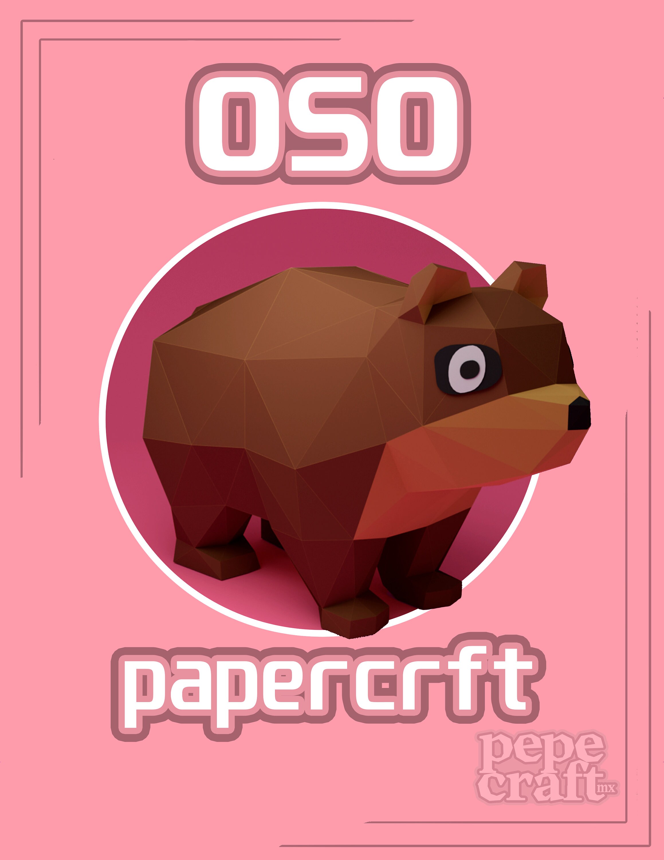 Oso Papercraft Plantillas PDF - Etsy México